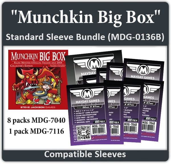 "Munchkin Big box" Compatible Card Sleeve Bundle – Mayday Games EU